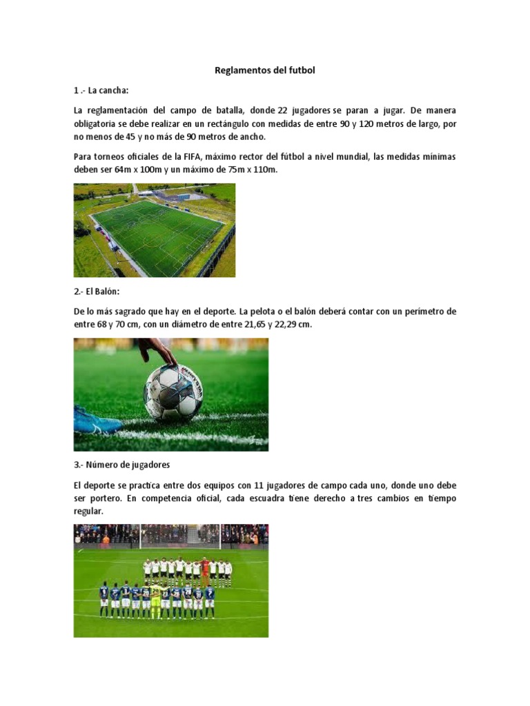 Reglamentos Del Futbol | PDF | Asociación de Futbol | Defensor (Asociación de Fútbol)