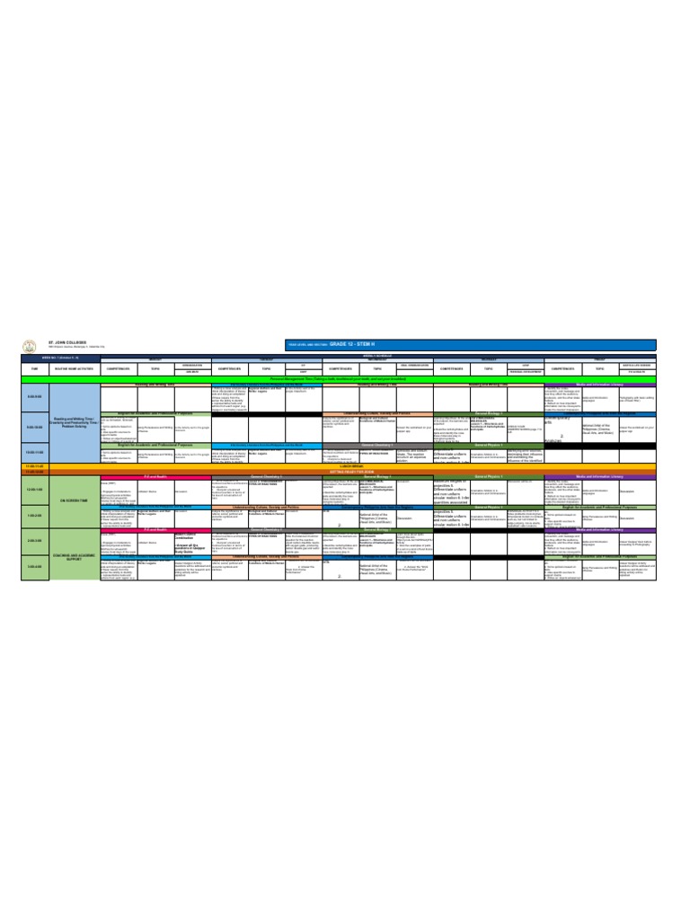 Grade 12 - Stem H: Year Level and Section | PDF | Acceleration | Cognition