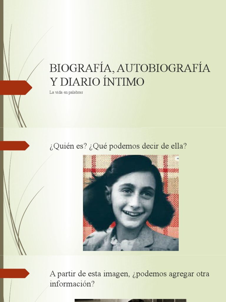 Biografía, Autobiografía y Diario Íntimo | PDF