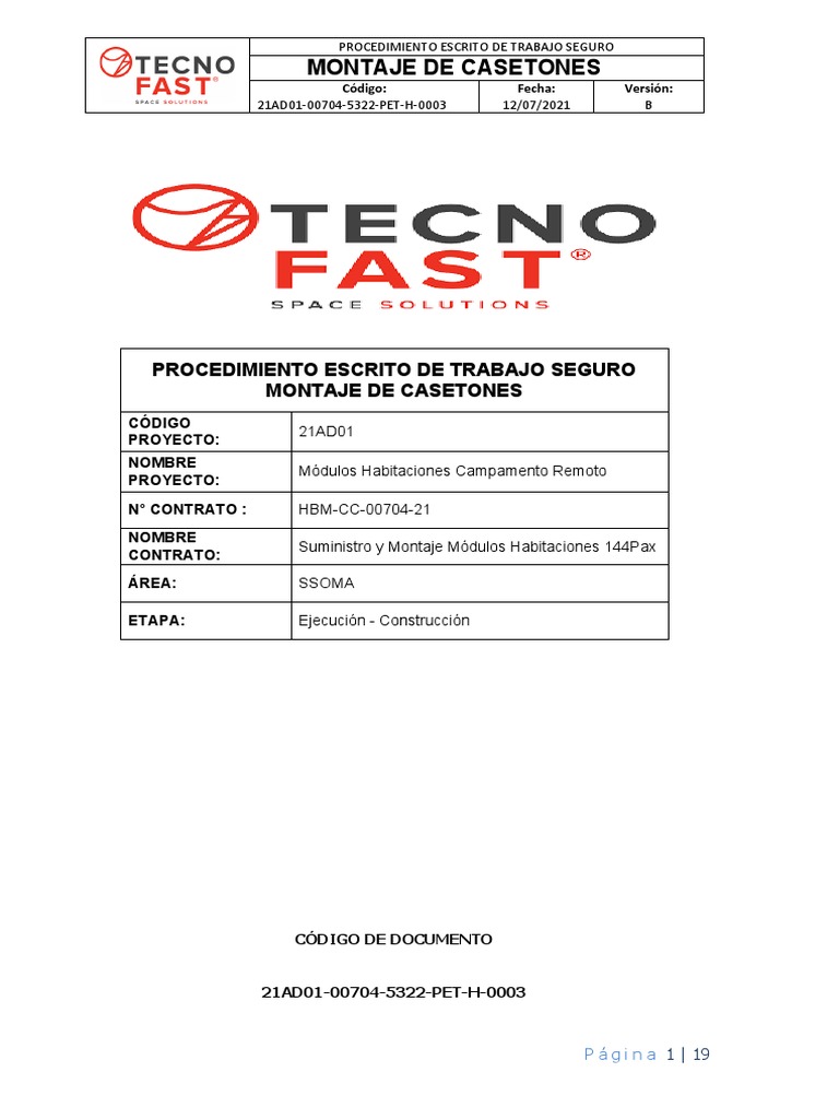 Pets de Montaje de Techos | PDF | Seguridad y salud ocupacional | La ...