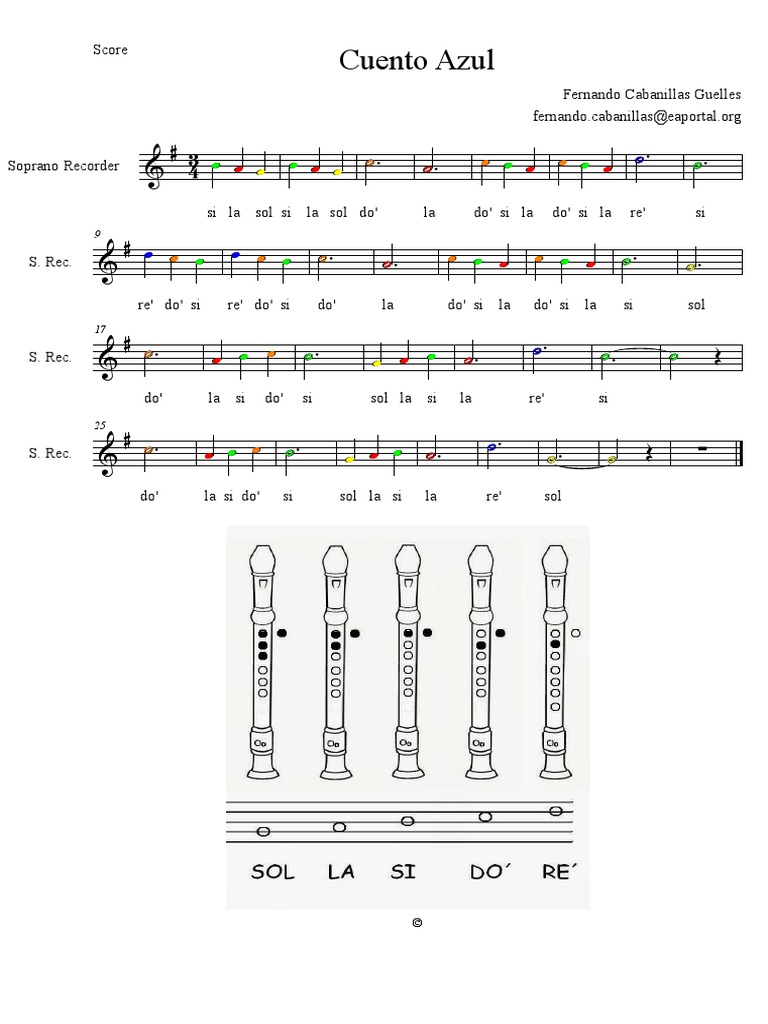 Cuento Azul FACIL Con Colores | PDF