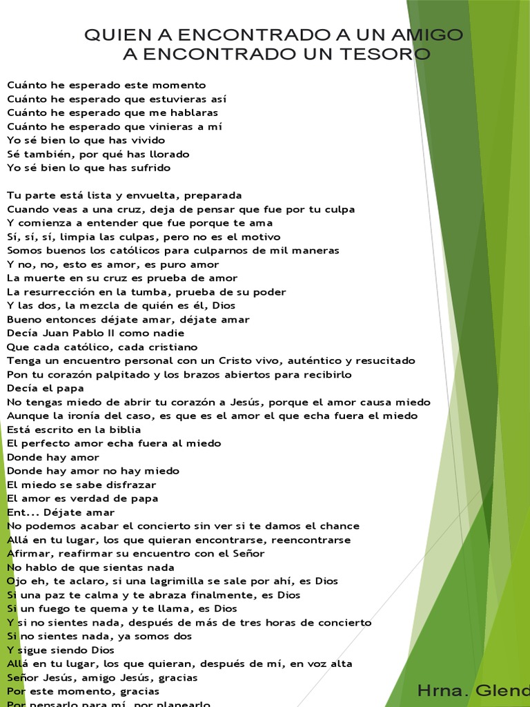 Quien Ha Encontrado Un Amigo | PDF Quien Ha Encontrado Un Amigo | PDF