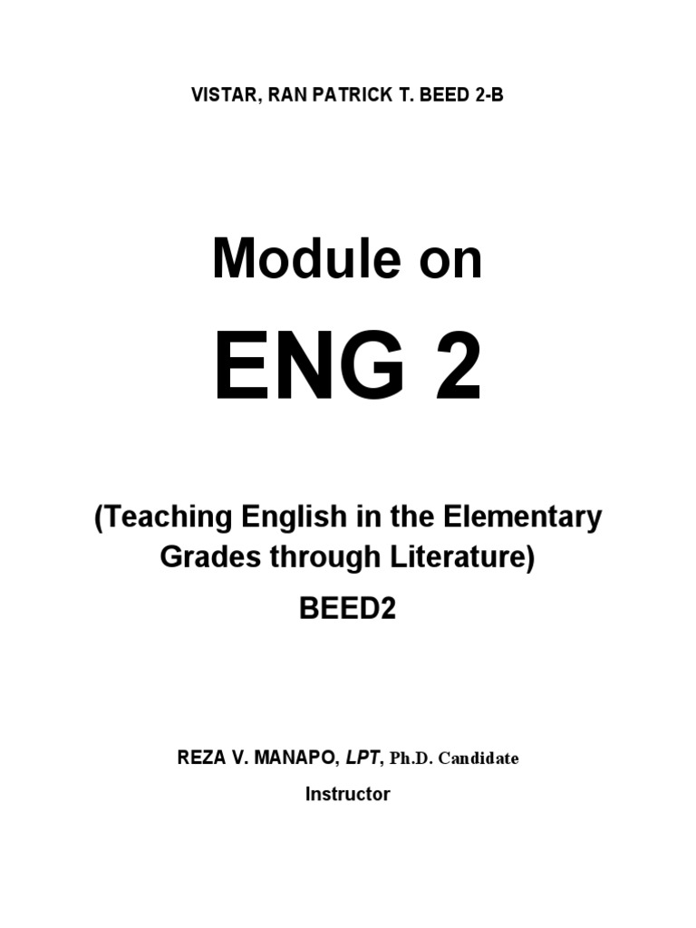 Module On ENG2 Lesson 11, 12, & 13 BEED2 | PDF | Planets | Literacy
