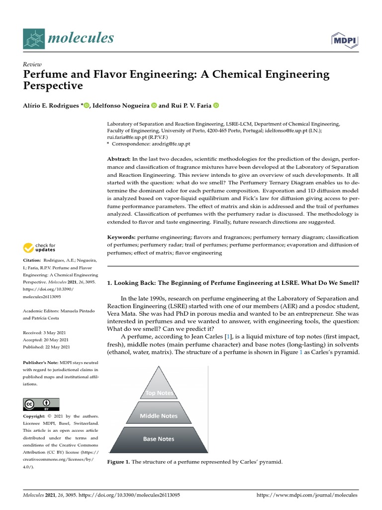 Molecules: Perfume and Flavor Engineering: A Chemical Engineering ...