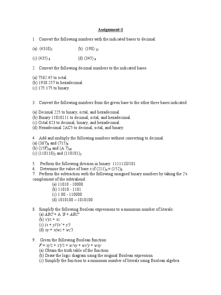 KEE401 ASSIGNMENTS and QUESTION BANK | PDF | Logic Gate | Digital ...