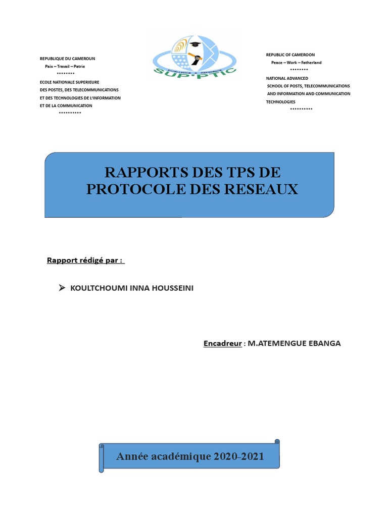 Rapport TP1 Protocols Des Reseaux Koultchoumi | PDF | Protocoles Internet | Système de noms de ...
