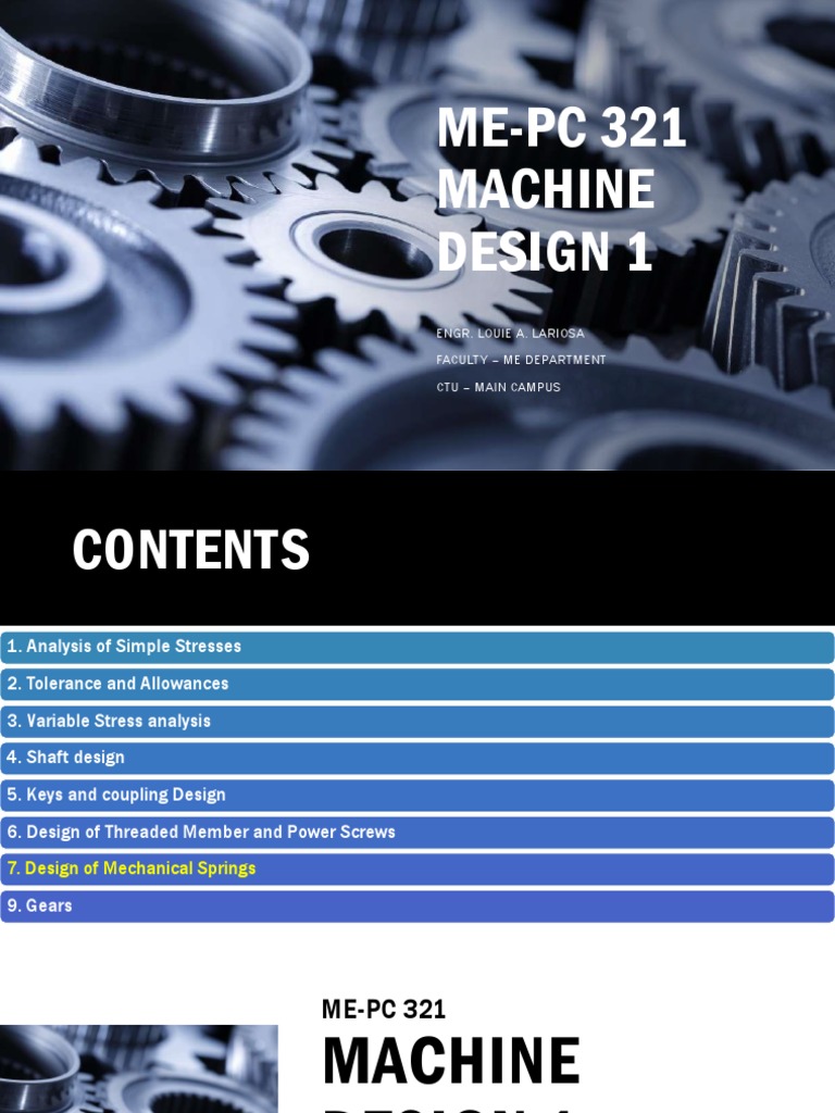 Mechanical Spring Design Overview | PDF | Machines | Wire