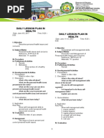 Cot-Health 6 q3 Lesson Plan | PDF | Literacy | Cognition