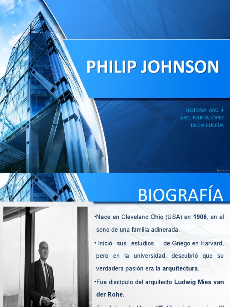 Philip Johnson | PDF | Diseño arquitectonico | Arquitectura