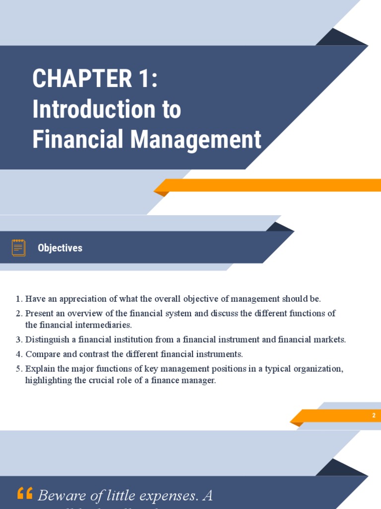 Chapter 1 - Introduction To Financial Management | Download Free PDF ...