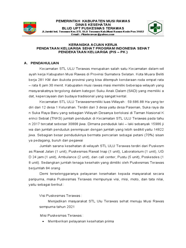 Kak Pendataan Pis PK | PDF | Pengembangan Diri