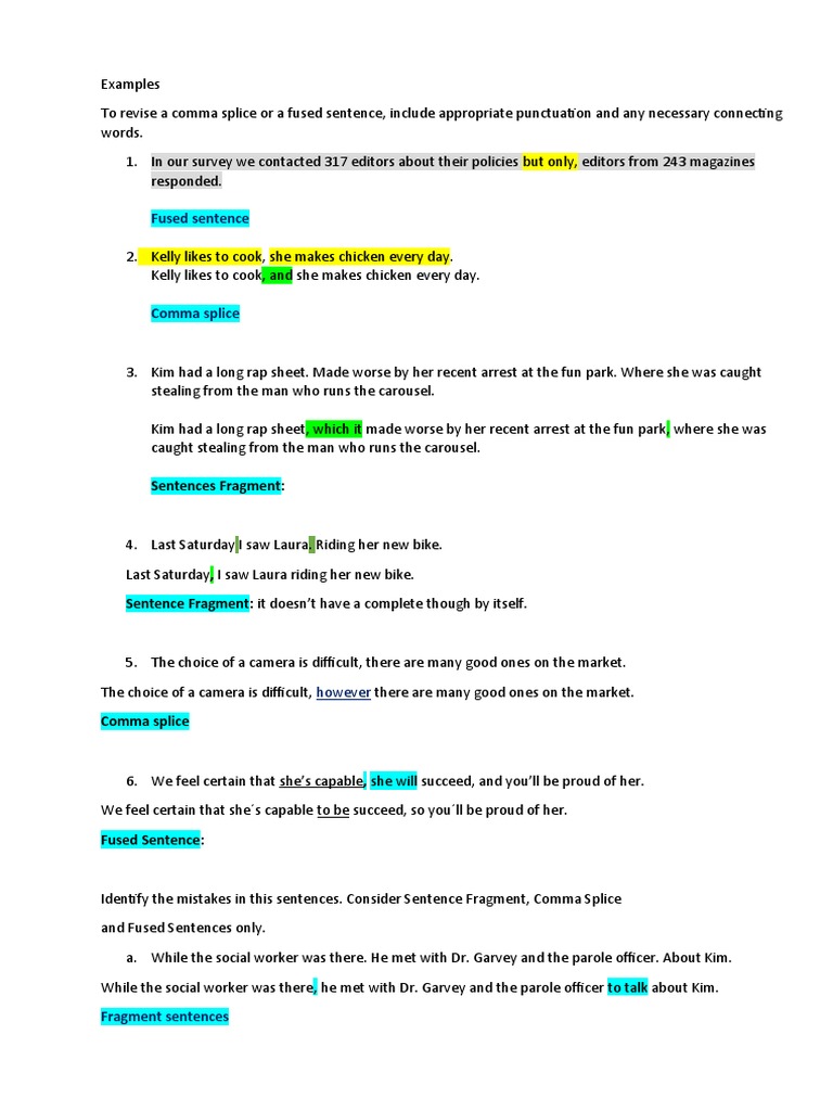 Sentence Correction Examples and Practice | PDF