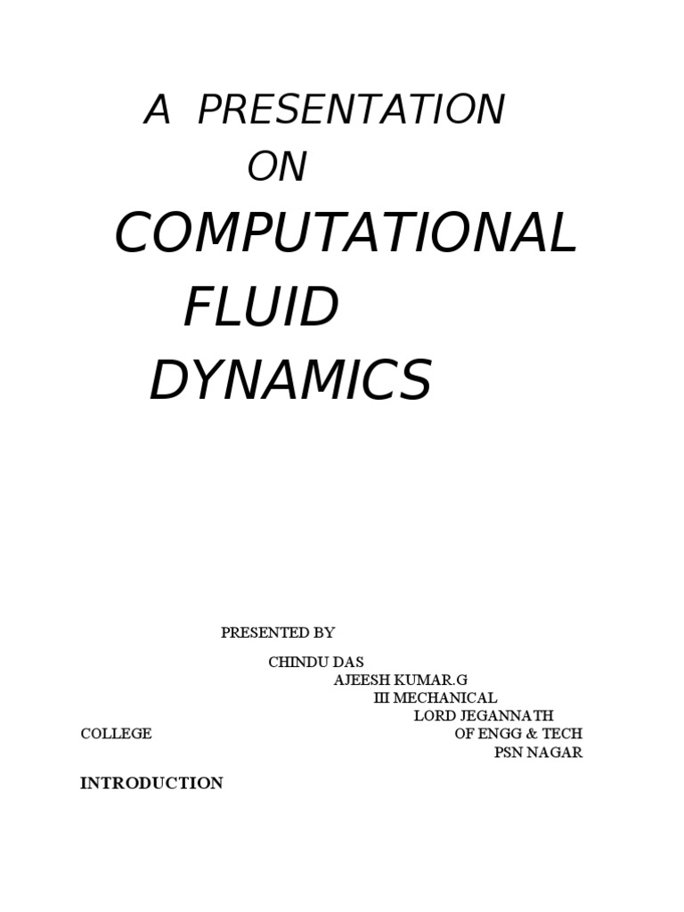 CFD: Insights and Historical Overview | PDF | Computational Fluid ...
