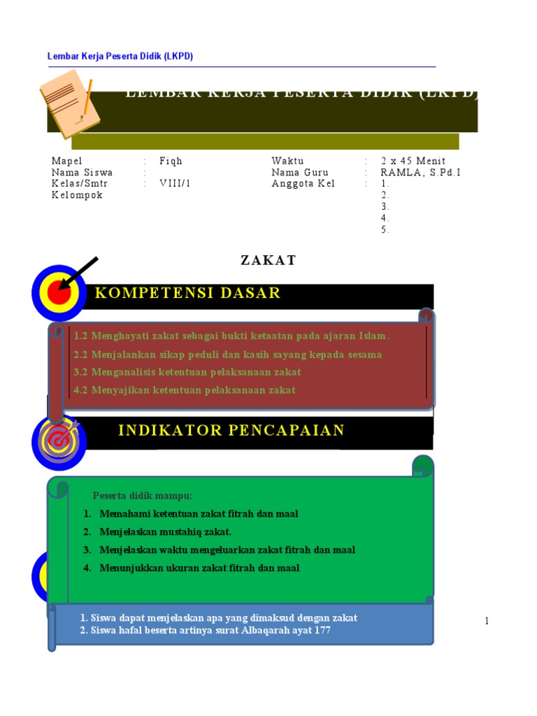 ZAKAT LKPD | PDF