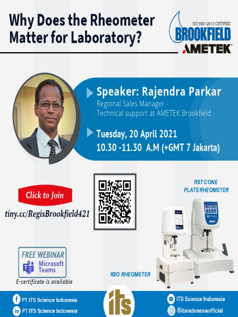 Brookfield Webinar - Why Does The Rheometer Matter For Laboratory | PDF