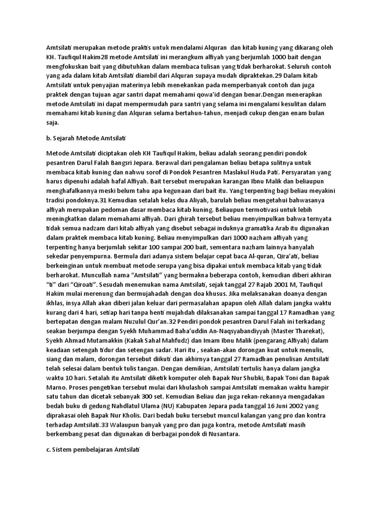 Metode Amtsilati dalam Pembelajaran Alquran | PDF