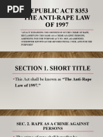 Ra 8353 | PDF | Rape | Crime & Violence