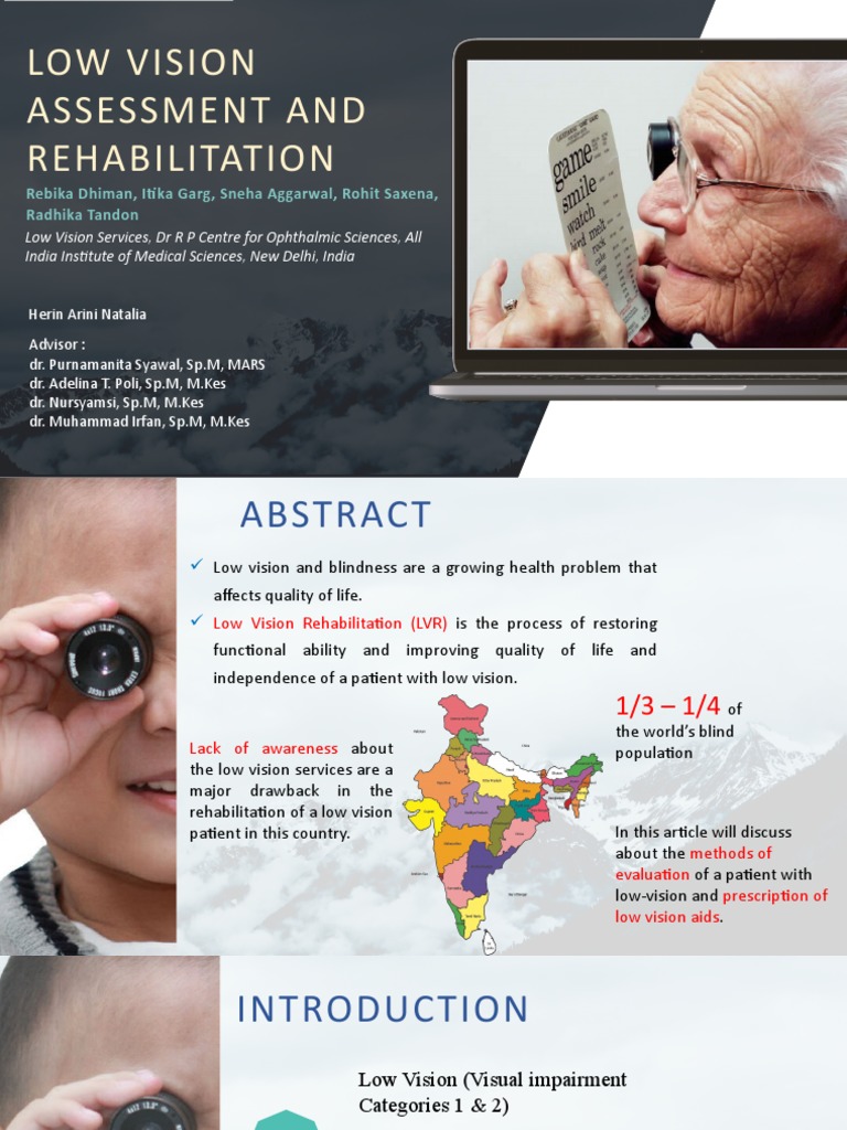 Low Vision Assessment and Aids | PDF | Visual Impairment | Glasses