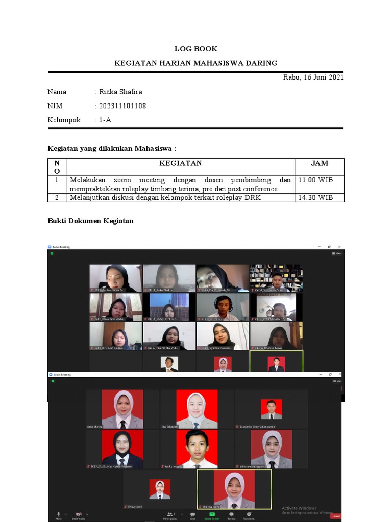 Contoh Logbook Harian | PDF