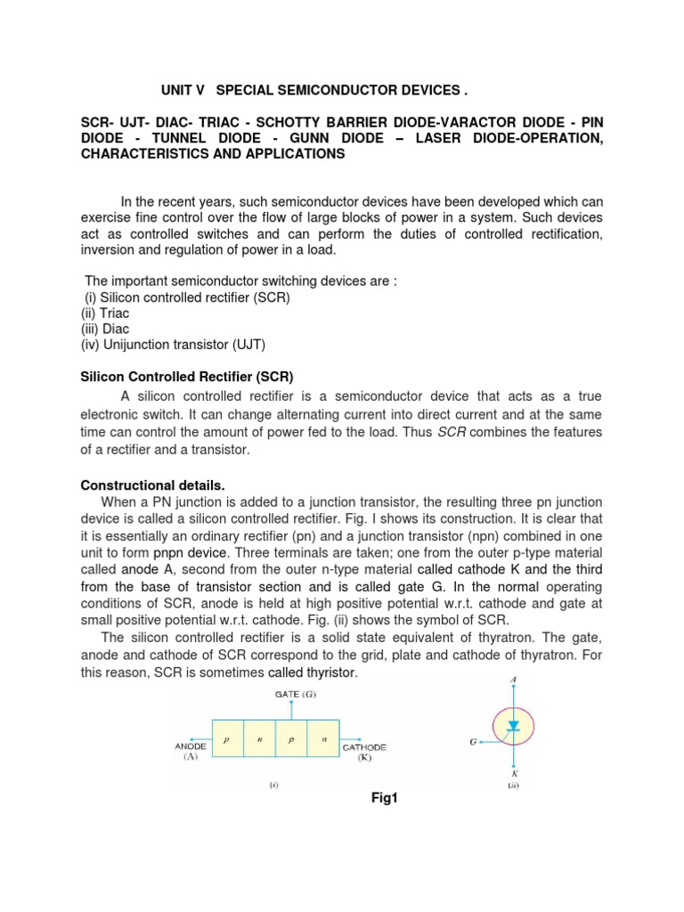 Special Semiconductor Devices | PDF | P–N Junction | Diode