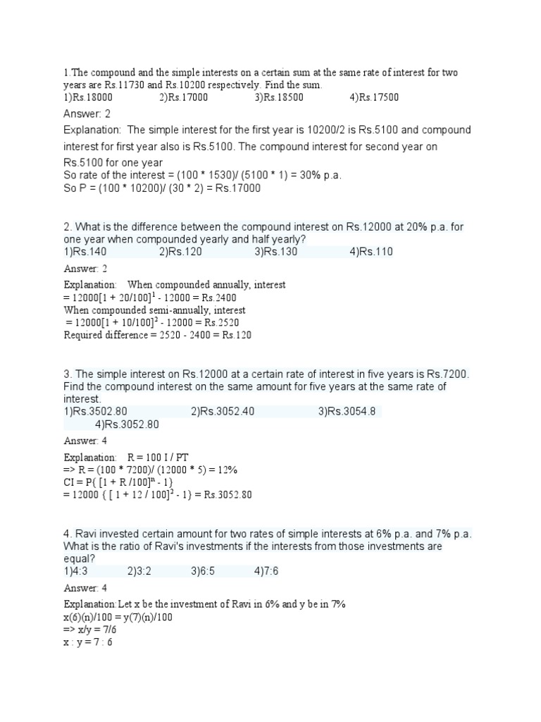 Compound Interest Worksheet3 | PDF | Compound Interest | Interest