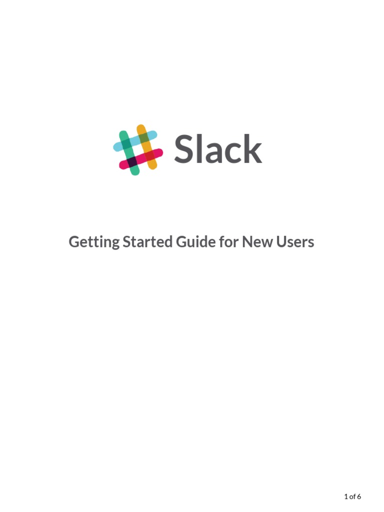 Slack: Getting Started Guide For New Users | PDF | Multimedia ...