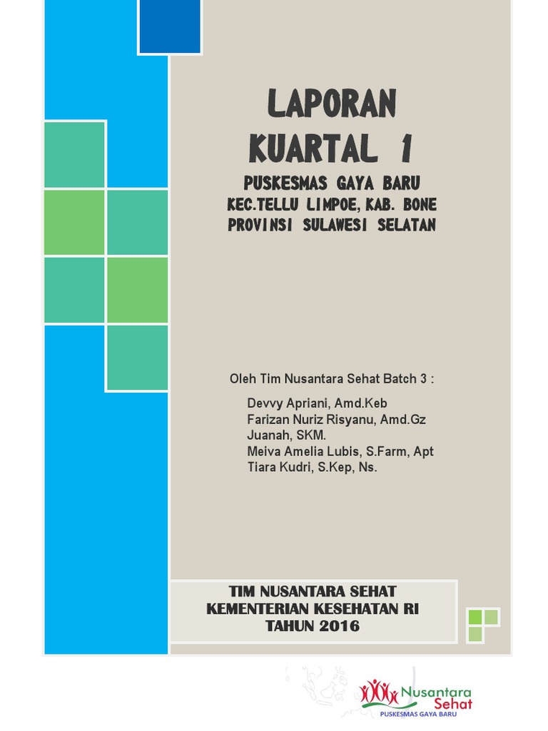 Laporan Kuartal 1 Puskesmas Gaya Baru | PDF | Kesehatan Holistik