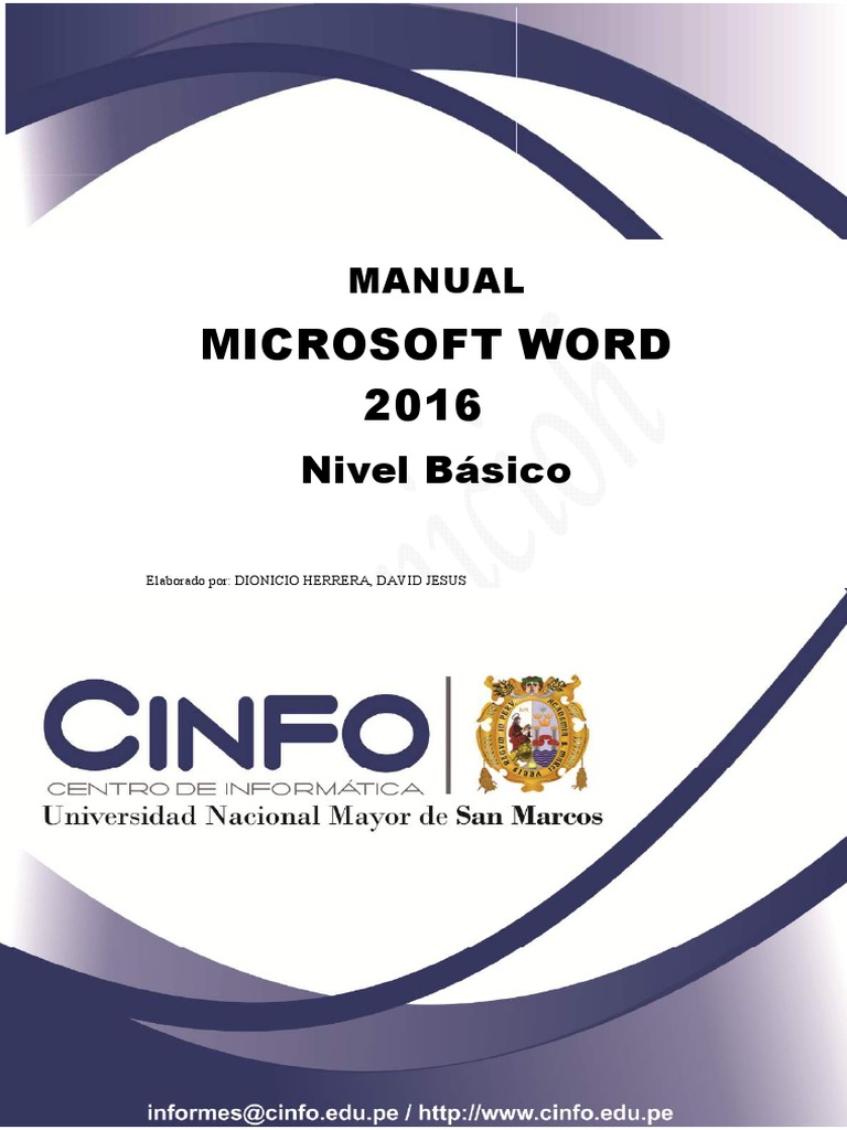 1.-Word 2016 (Manual) | PDF | Microsoft Word | Archivo de computadora