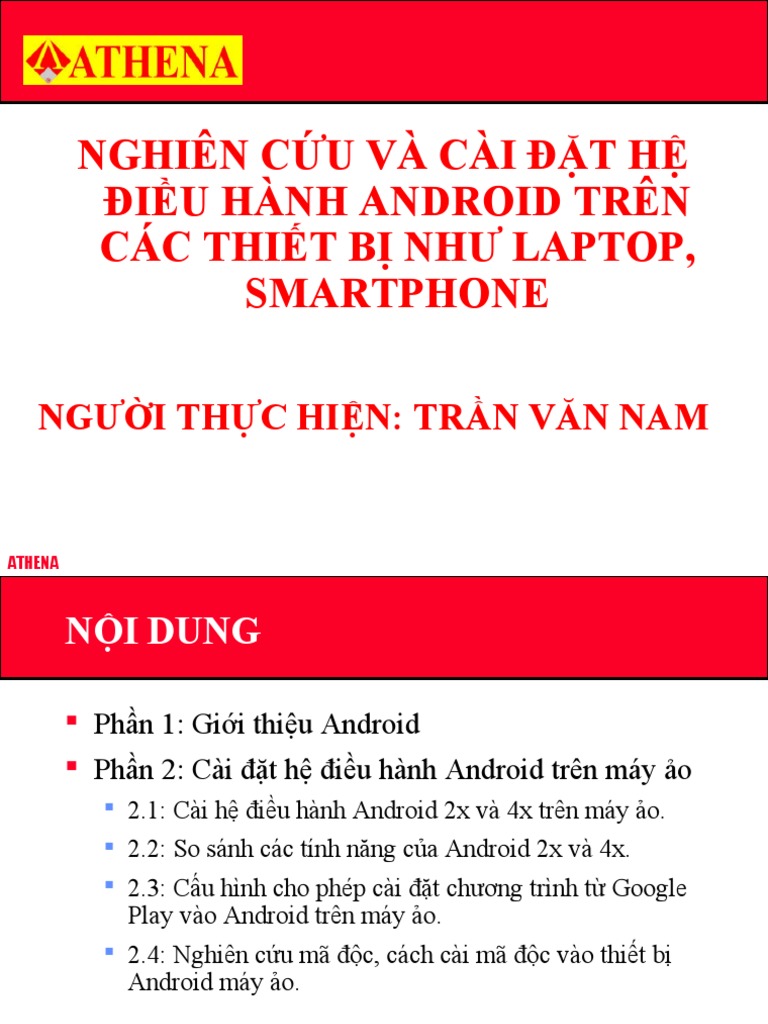 Slide Thuyet Trinh Ve He Dieu Hanh Android 2 | PDF