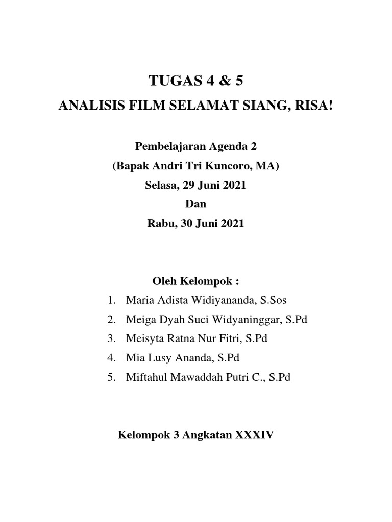 Analisis Film "Selamat Siang, Risa!" | PDF | Kesehatan Holistik