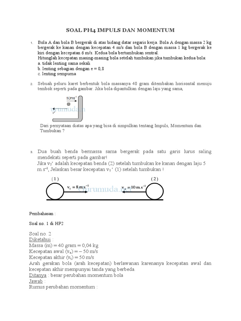 Soal Ph4 Impuls Dan Momentum | PDF
