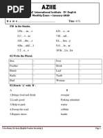 Grade 2 Admission Test Sample Questions | PDF