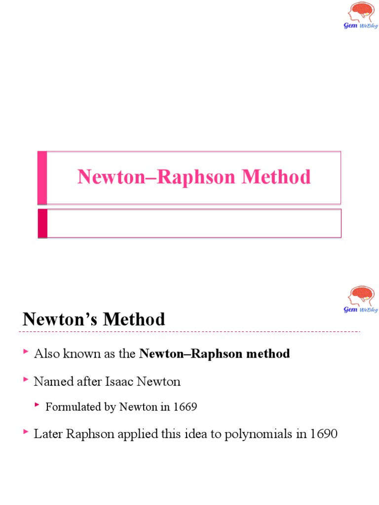 Newton-Raphson Method | PDF