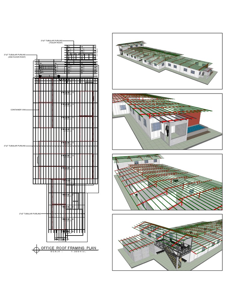 Tubular Roof Framing Plan Details | PDF | Architectural Elements ...