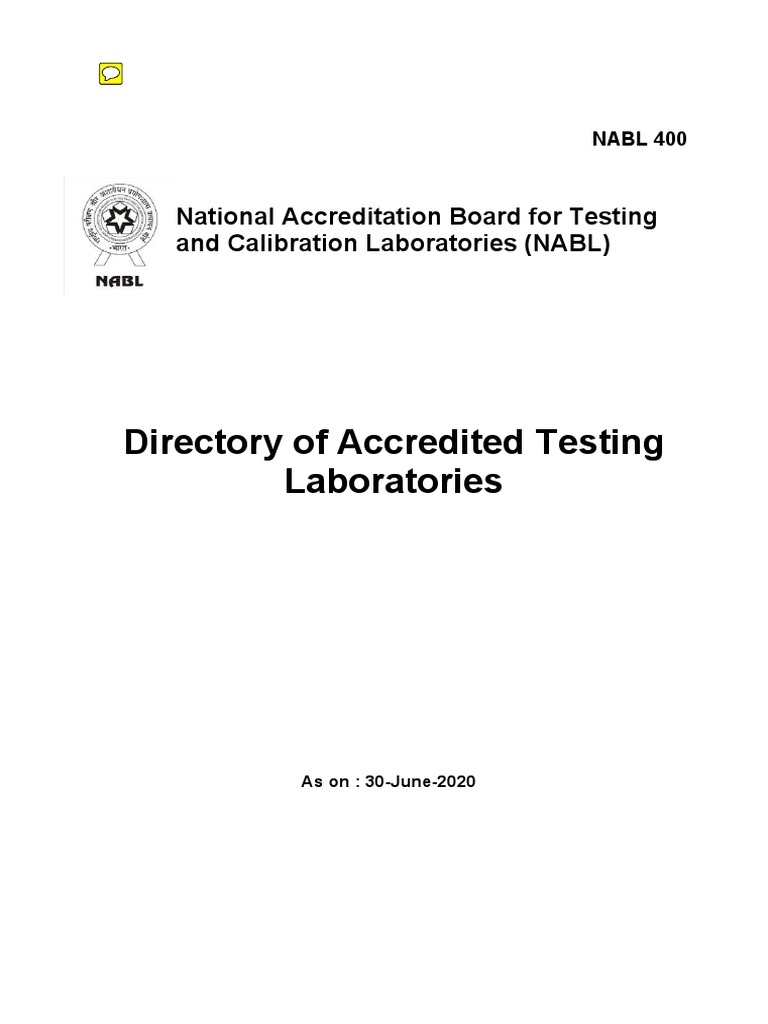 NABL 400 List of Accredited Testing Laboratories | PDF | Nature