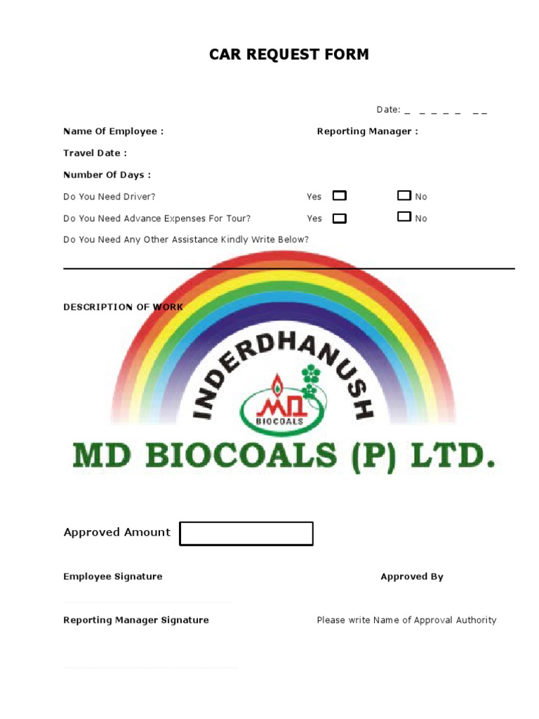 Car Request Form | PDF