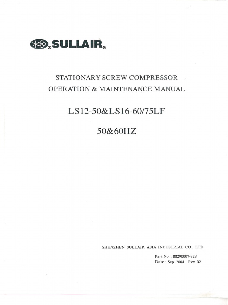 Air Compressors - Sullair Ls12 50 | PDF