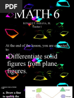 COT MATH 6 - Plane and Solid Figures | PDF | Length | Area