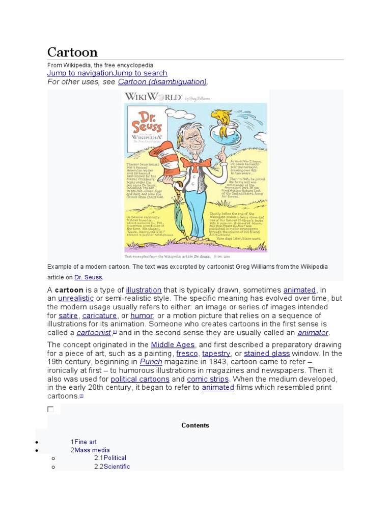 Cartoon (Disambiguation) | PDF | Cartoon | Cartooning