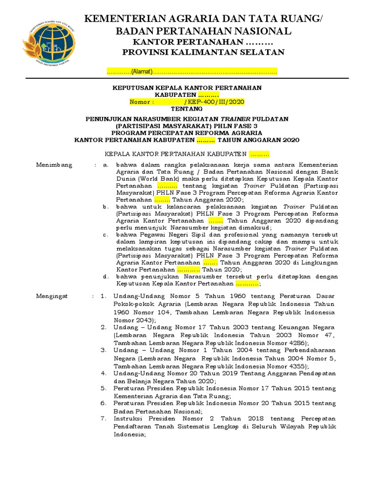 Format SK Narasumber FIX | PDF