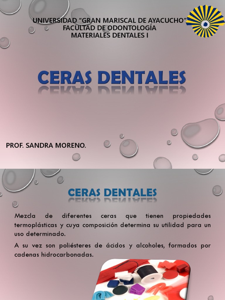 6-Ceras Dentales | PDF | Dentadura postiza | Cera