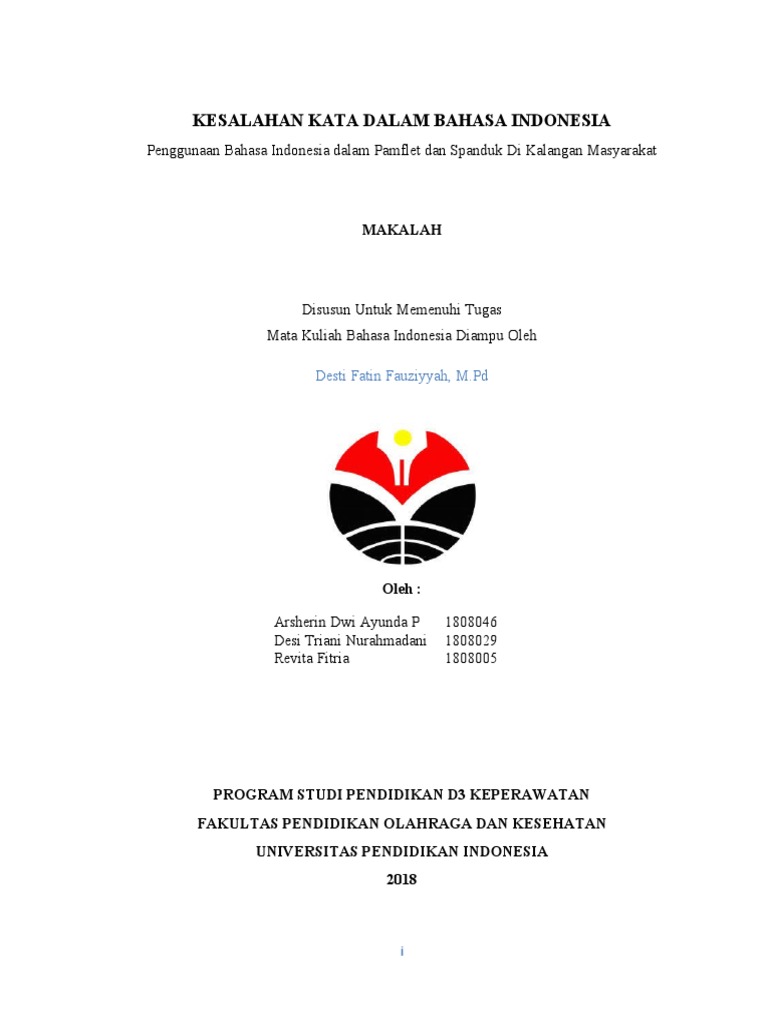 KTI Bahasa Indonesia FD | PDF