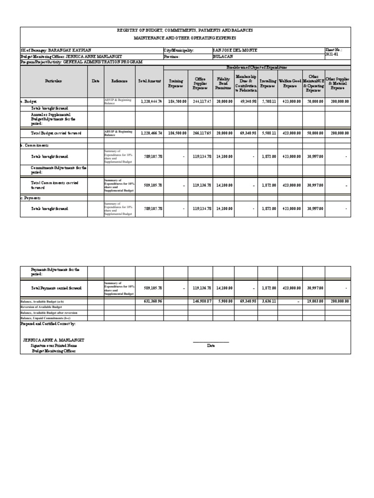 SK Forms | PDF | Budget | Economies