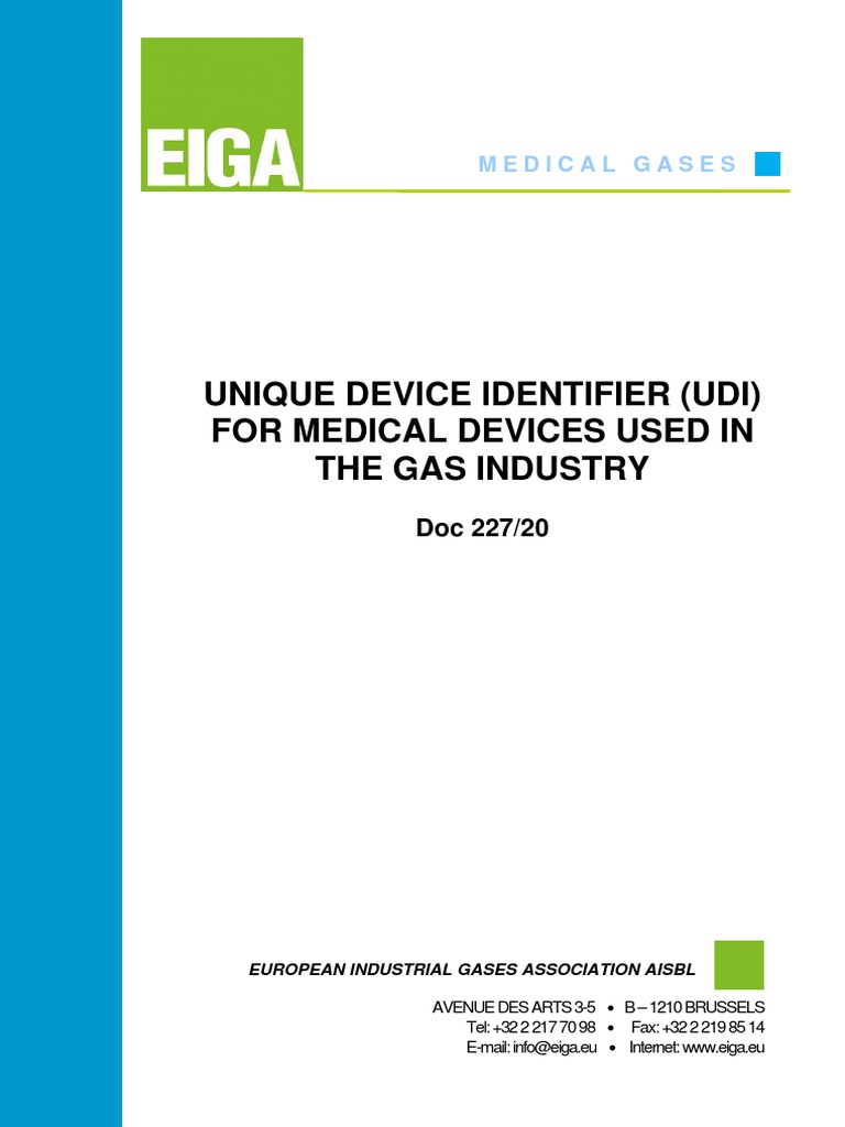 UDI for Medical Devices in Gas Industry | PDF | Medical Device ...