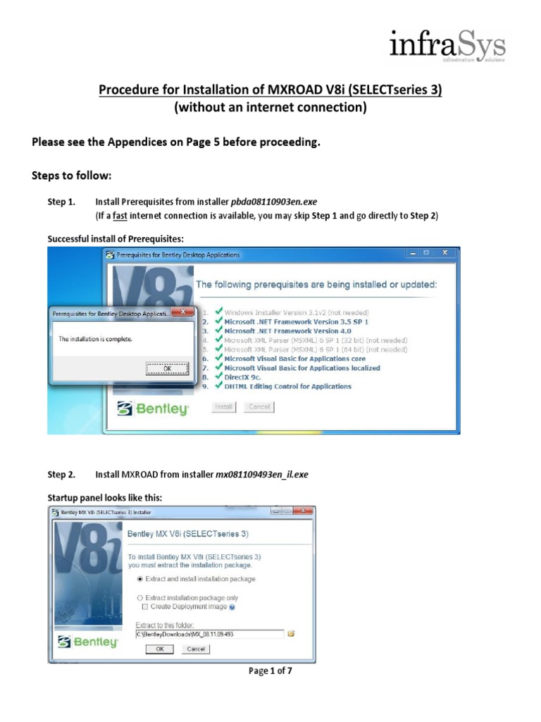 MXROAD V8i Installation Guide Offline | PDF | Icon (Computing) | Software