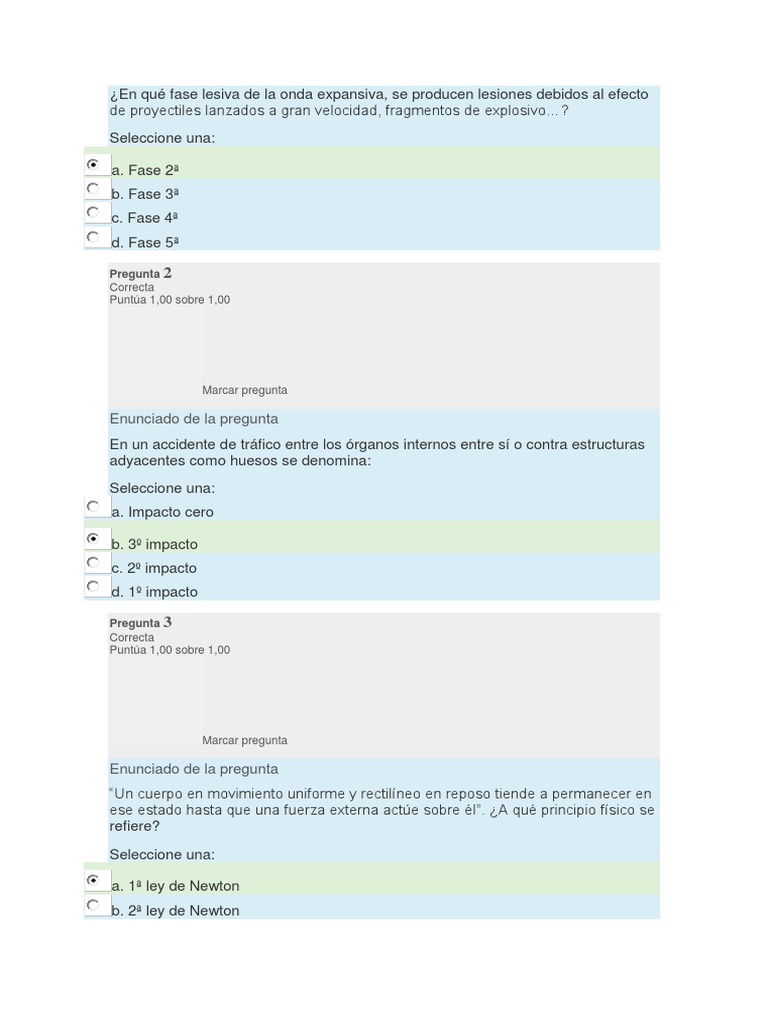 Examen 1 Poli Satse | PDF | Las leyes del movimiento de Newton | Lesión