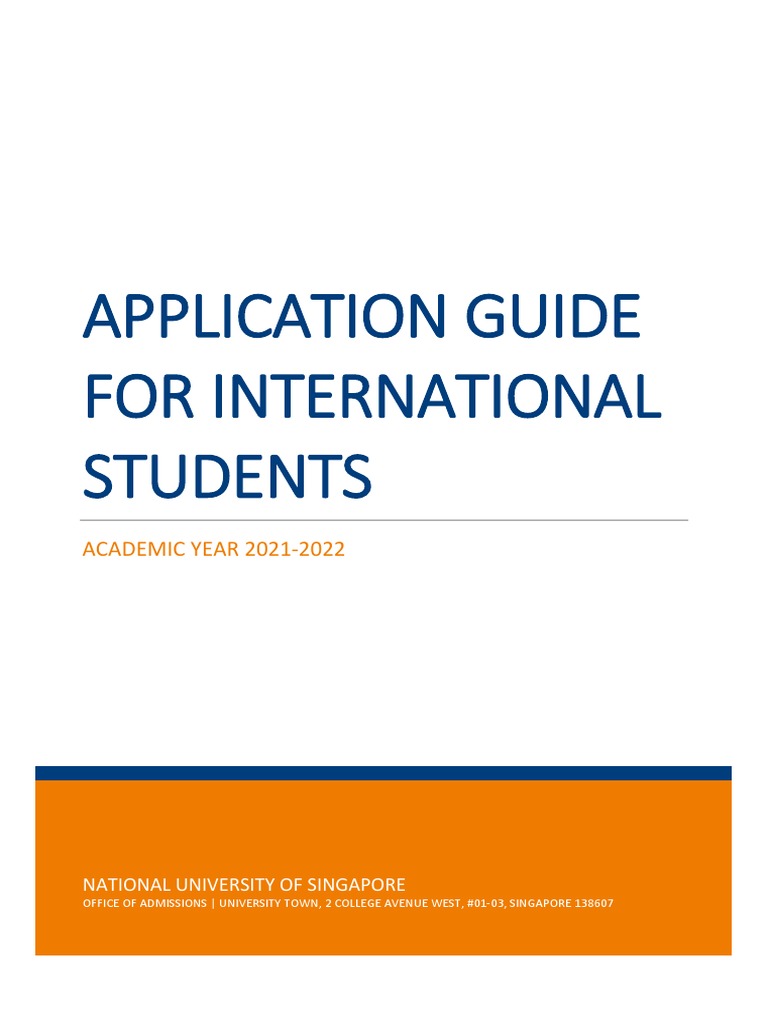 Nus Application Guide Cat D | Download Free PDF | University And ...