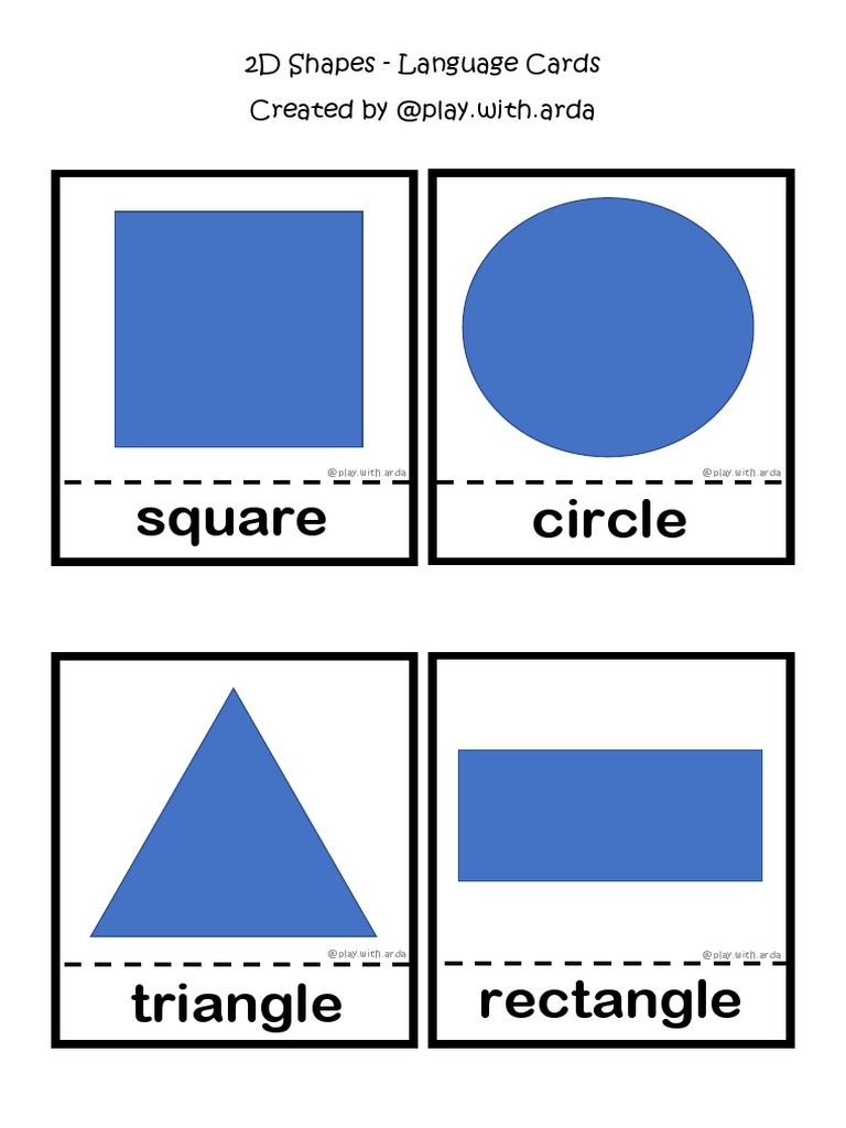 2D Shapes Language Cards | PDF