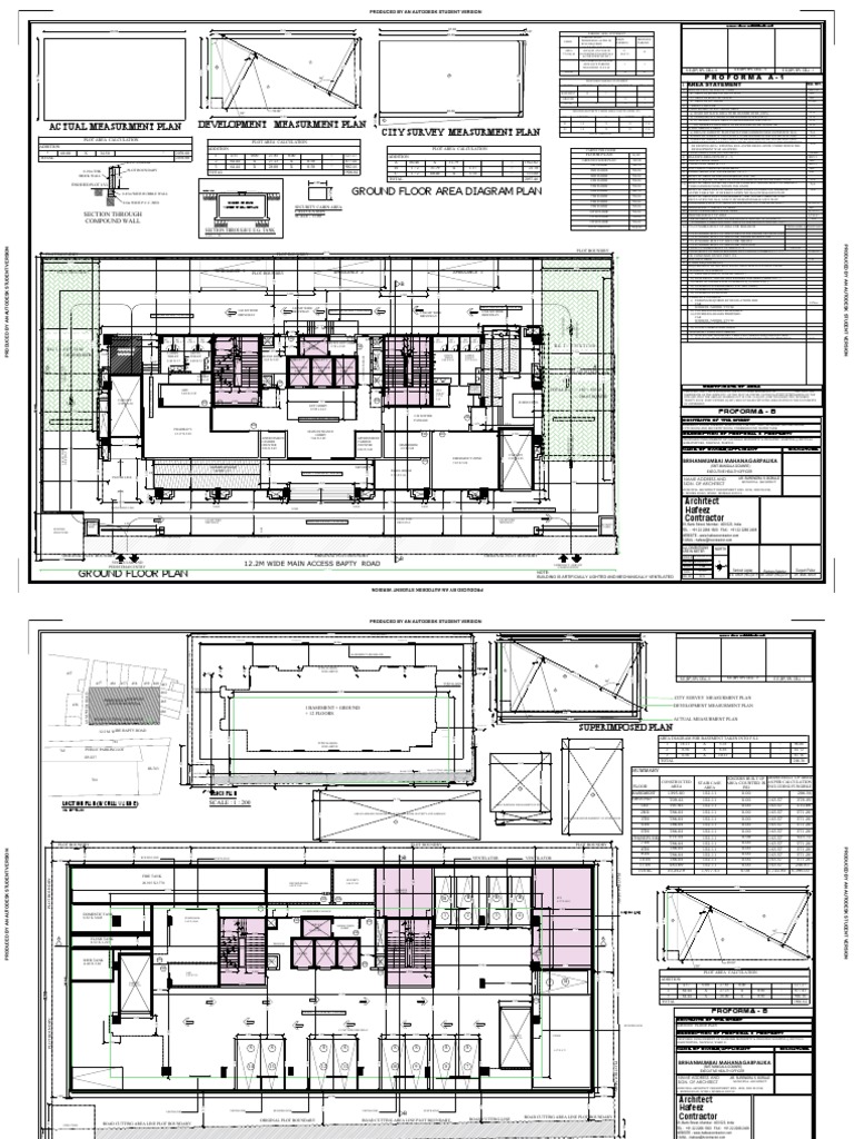 Ground Floor Area Diagram Plan: Development Measurment Plan City Survey ...