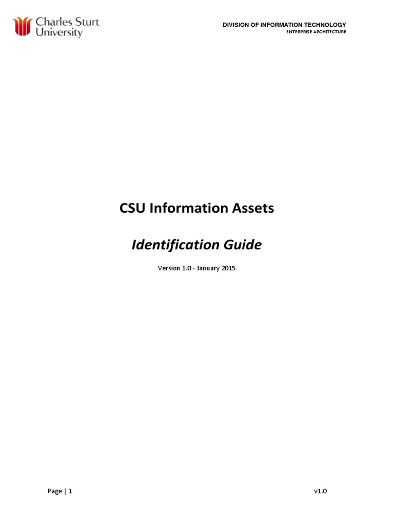 CSU Information Assets: Identification Guide | PDF | Enterprise ...